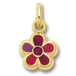 Kettenanh&auml;nger ONE ELEMENT "Zirkonia Blume Anh&auml;nger aus 333 Gelbgold", gold, Schmuckanh&auml;nger, M&auml;dchen, Gelbgold 333 Gold, Gelbgold 333, Gold, Kettenanh&auml;nger, Bedeutungsvoll & zeitlos &ndash; ein Begleiter mit Pers&ouml;nlichkeit