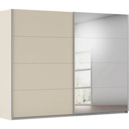 Schwebet&uuml;renschrank OTTO HOME "Kleiderschrank Schrank Garderobe Schlafzimmerschrank THANOS", beige (beige (champagner) mit spiegel), B:271cm H:229cm T:62cm, Holzwerkstoff, Schr&auml;nke, Schwebet&uuml;renschrank, Optional mit Spiegel, Metall-Griffleisten alufarben MADE IN GERMANY, Topseller