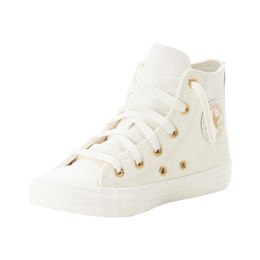 Sneaker Converse "CHUCK TAYLOR ALL STAR GOLD LUXE", M&auml;dchen, Gr. 33, wei&szlig; (egret, metallic light gold), Leder, Schuhe Sneaker