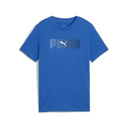 T-Shirt Puma "ESS LOGO LAB TEE B", Jungen, Gr. 140, mountain blau, Jersey, Obermaterial: 100% Baumwolle, unifarben, regular fit normal, Rundhals, Shirts T-Shirt, Regular Fit, Kurzarm-Design, Rundhalsausschnitt, f&uuml;r Jugendliche