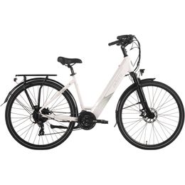 E-Bike Adore "28" Alu Trekking E-Bike ATR-180 Heckmotor 50NM / 15Ah Glacier White" Gr. 48, wei&szlig;, schwarz, Elektrofahrr&auml;der, Herren, 48cm, 28 Zoll (71,12cm), Pedelec, Elektrofahrrad f&uuml;r Damen und Herren
