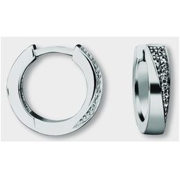 Paar Creolen ONE ELEMENT "Zirkonia Ohrringe Creolen aus 925 Silber &Oslash; 15,2 x 3,4 mm", silber, Ohrringe, Damen, Damen,mit Zirkonia, Silber 925 (Sterlingsilber), Symbolische Note &ndash; harmonisch gestaltet mit Liebe zum Detail