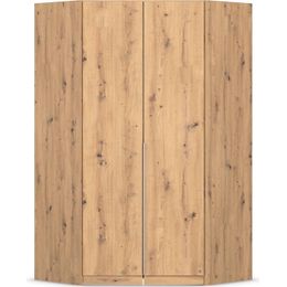 Eckkleiderschrank OTTO HOME "Kleiderschrank Schrank Ankleidezimmer Schlafzimmer Garderobe AGORDO", braun (eiche artisan), B:117cm H:229cm T:117cm, Holzwerkstoff, Schr&auml;nke, Eckkleiderschrank, voll ausgestattet mit gro&szlig;z&uuml;gigem Stauraum, 2 H&ouml;hen MADE IN GERMANY