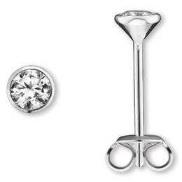 Paar Ohrh&auml;nger ONE ELEMENT "Zirkonia Zarge Ohrringe Ohrstecker aus 925 Silber", silber, Ohrringe, Damen, Damen, Silber 925 (Sterlingsilber), Sorgf&auml;ltig verarbeitet &ndash; langlebig & angenehm im Alltag