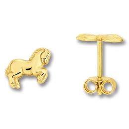 Paar Ohrh&auml;nger ONE ELEMENT "Pferd Ohrringe Ohrstecker aus 333 Gelbgold", gold, Ohrringe, Jungen, Kinder, Gelbgold 333 Gold, Gelbgold 333, Gold, Ihr pers&ouml;nliches Symbol &ndash; liebevoll gearbeitet f&uuml;r jeden Tag