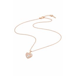 Kette mit Anh&auml;nger "Love", Damen, Gr. onesize, Silber 925 (Sterlingsilber), rosa (rosegold), Collezione Alessandro, Basic, Halsketten, aus 925 Sterling Silber