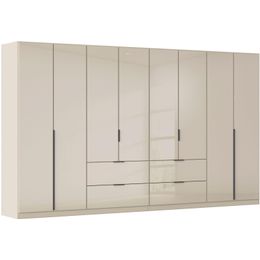 Dreht&uuml;renschrank OTTO HOME "Kleiderschrank Kleiderschr&auml;nke Schrank Garderobe AGORDO mit Glasfront", beige, glas beige (champagner), B:360cm H:210cm T:54cm, Holzwerkstoff, Schr&auml;nke, Dreht&uuml;renschrank, mit Au&szlig;enschubk&auml;sten, in 7 Breiten und 2 H&ouml;hen MADE IN GERMANY