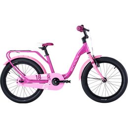 S'COOL Kinderfahrrad S&rsquo;COOL "S'COOL niXe 18-1S - Pink/Baby Pink" Gr. 28, pink, baby pink, Fahrr&auml;der, Kinder, 28cm, 18 Zoll (45,72cm), St&uuml;tzr&auml;der montierbar