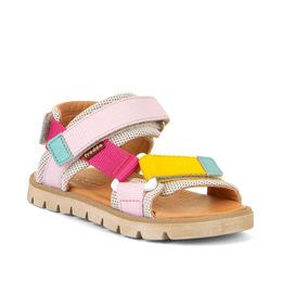 Sandale froddo, Kinder, Gr. 28, rosa (rosa, multi), Leder, Textil, colorblocking, Schuhe Sandale, Trekking Schuh, Klettschuh mit Klettverschluss