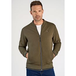 Sweatshirt Bison "Bison Cardigan", Herren, Gr. 3XL, army, Obermaterial: 60% Baumwolle, 40% Polyester, bequem, Sweatshirts Sweatshirt