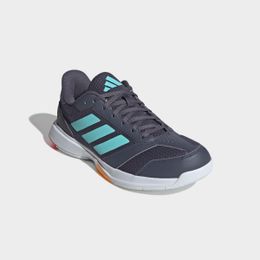 Hallenschuh adidas Performance "LIGRA 8 INDOOR", Herren, Gr. 44,5, aurora onix, flash aqua, semi lucid rot, Synthetik, Textil, Schuhe Hallenschuh, geeignet f&uuml;r jeden Hallensport