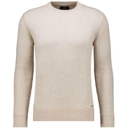 Rundhalspullover Ragman, Herren, Gr. 56, beige, melange, 820, 95% Baumwolle 5% Kaschmir, ohne Ausschnitt, Pullover Rundhalspullover