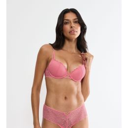 Push-up-BH Triumph "That Night In Vegas WHU", Damen, Gr. 90, Cup C, wild rose, Mesh, Spitze, Obermaterial: 49% Polyester, 41% Polyamid, 10% Elasthan, BHs Push-up-BH, Comfort Wire, mit grafischem Muster