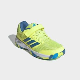 Hallenschuh adidas Performance "SPEEDCOURT INDOOR KIDS", M&auml;dchen, Gr. 36, hi, res gelb, dusky ink, lucid aquamarine, Synthetik, Textil, Schuhe Hallenschuh, geeignet f&uuml;r jeden Hallensport