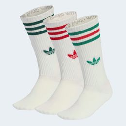 Sportsocken adidas originals "3S HIGH CR S 3P", Herren, Gr. L, sanftes wei&szlig;, sanftes wei&szlig;, sanftes wei&szlig;, Obermaterial: 51% Baumwolle, 46% Polyester, 2% Elasthan, 1% Polyamid, Socken Sportsocken, f&uuml;r verschiedene Aktivit&auml;ten, wadenlange Passform