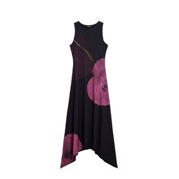 Desigual Kleid Damen Gr&ouml;&szlig;e 34 dunkelpink / schwarz Winterkleid