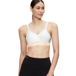 Sport-BH triaction by Triumph "Triaction Hybrid Lite P EX", Damen, Gr. 90, Cup A, wei&szlig;, Single Jersey, Obermaterial: 46% Polyamid, 36% Polyester, 18% Elasthan (LYCRA), Mesh, gemustert, unifarben mit Farbeinsatz, BHs Sport-BH, atmungsaktiv und extremer Halt