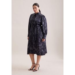 Seidensticker Damen Sommerkleid "Schwarze Rose", schwarz, Gr. 54, bedruckt, 100% Viskose, Kleider, 1/1 Kragen Druck