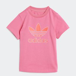 T-Shirt adidas originals "TREFOIL TEE", M&auml;dchen, Gr. 68, pink (pink fusion), Obermaterial: 100% Baumwolle, Rundhals, Shirts T-Shirt, f&uuml;r Babys und Kleinkinder, sportlicher Stil, bequemes Design