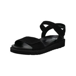 Riemchensandale Ara "Ara Sandalen Veloursleder", Damen, Gr. 38, schwarz, Veloursleder, Schuhe Riemchensandale