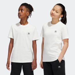 T-Shirt adidas originals "TEE", Jungen, Gr. 176, wei&szlig; (cloud wei&szlig;), Obermaterial: 100% Baumwolle, Rundhals, Shirts T-Shirt, f&uuml;r Kinder und Teens, mit gerippten Details, mit Rundhalsausschnitt