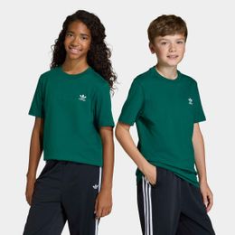 T-Shirt adidas originals "TEE", Jungen, Gr. 128, collegiate gr&uuml;n, Obermaterial: 100% Baumwolle, Rundhals, Shirts T-Shirt, f&uuml;r Kinder und Teens, mit gerippten Details, mit Rundhalsausschnitt