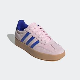 Sneaker adidas Sportswear "BARREDA", Damen, Gr. 38,5, pink (clear pink, lucid blau, gum 3), Leder, Synthetik, Schuhe Sneaker, inspiriert vom Design des adidas handball spezial