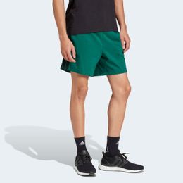 Shorts adidas Sportswear "M 3S SJ 7 SHO", Herren, Gr. L, N-Gr, gr&uuml;n (collegiate gr&uuml;n, schwarz), Obermaterial: 74% Baumwolle, 26% Polyester, Hosen Shorts, klassischer Schnitt, f&uuml;r Laufen und Alltag, mit Kordelverschluss