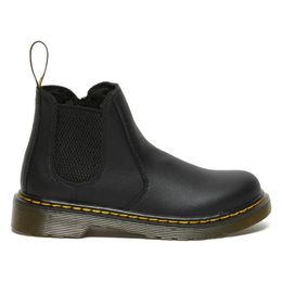 Chelseaboots Dr. Martens "Kinder 2976 Softy T Leder Chelsea Boots", M&auml;dchen, Gr. 34, schwarz, Leder, Schuhe Chelseaboots, Kinderstiefel, Freizeitschuh mit Rei&szlig;verschluss, Stretcheinsatz