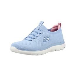 Sneaker Skechers "Skechers Sneaker Textil", Damen, Gr. 37, blau, Textil, Schuhe Sneaker