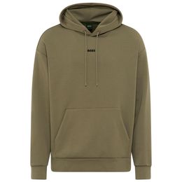 Kapuzensweatshirt BOSS Green "Sly Zone", Herren, Gr. M, schwarz beige257, Sweatware, Obermaterial: 62% Baumwolle, 33% Polyester, 5% Elasthan, unifarben, regular fit normal, Rundhals, B&uuml;ndchen, Sweatshirts, Kapuze mit Kordelzug, Regular Fit, K&auml;ngurutasche