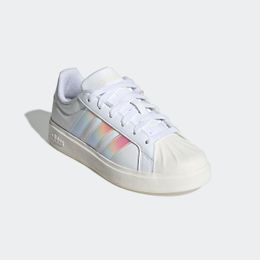 Sneaker adidas Sportswear "STREETTALK KIDS", Damen, Gr. 36, cloud wei&szlig;, iridescent, core wei&szlig;, Synthetik, Schuhe Sneaker, inspiriert vom Design des adidas superstar