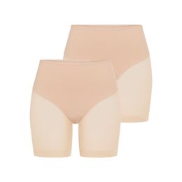 Shapingpants YSABEL MORA, Damen, Gr. L, beige, Obermaterial: 73% Polyamid, 27% Elasthan, clean, leicht transparent, unifarben, figurbetont, Unterhosen, mittlerer Form-Effekt, T&uuml;ll, Anti-Scheuer-Effekt, eng