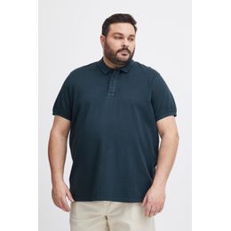 Poloshirt Blend "BHBT-Shirt Big & Tall", Damen, Gr. 6XL, blau (marineblaus), Web, 100% Baumwolle, unifarben, regular fit normal, V-Ausschnitt, normaler Saum, Shirts, Basic Poloshirt mit Stickerei in gro&szlig;en Gr&ouml;&szlig;en