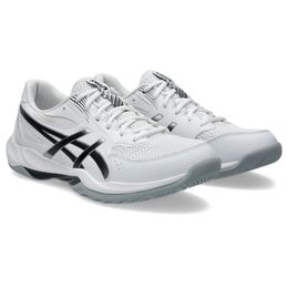 Hallenschuh asics "GEL-ROCKET 12", Herren, Gr. 46,5, schwarz-wei&szlig; (wei&szlig;, schwarz), Synthetik, Schuhe Hallenschuh, besonders geeignet f&uuml;r Handball und Volleyball