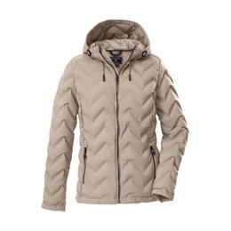 Steppjacke Killtec "KOW 23 WMN QLTD JCKT", Damen, Gr. 40, helltaupe, Oberseite: 100% Polyester;R&uuml;ckseite: 100% Polyester;F&uuml;llung: 100% Polyester, Jacken Steppjacke, Wasserabweisende Damenjacke mit verstellbarer Kapuze und Taschen