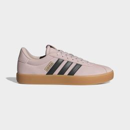 Sneaker adidas Sportswear "VL COURT 3.0", Herren, Gr. 36, putty mauve, core schwarz, gold metallic, Leder, Synthetik, Schuhe Sneaker, inspiriert vom Design des adidas samba