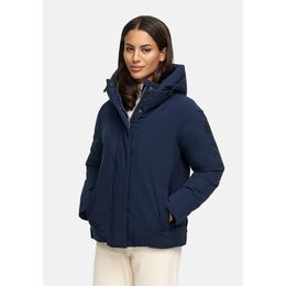 Winterjacke Marikoo "Yeminaa", Damen, Gr. S, blau (navy), Obermaterial: 100% Polyester; Futter: 100% Polyester; Wattierung: 100% Polyester; &Auml;rmelfutter: 100% Polyester, Jacken Winterjacke, warm f&uuml;r den Winter - hinten l&auml;nger geschnitten