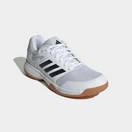 Hallenschuh adidas Performance "SPEEDCOURT HALLEN", Herren, Gr. 41, schwarz-wei&szlig; (cloud wei&szlig;, core schwarz, gum10), Synthetik, Textil, Schuhe Hallenschuh, geeignet f&uuml;r jeden Hallensport