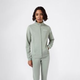 Jogginganzug Champion "Full Zip Sweatsuit", Damen, Gr. S, ecg, ecg, Obermaterial: 55% Baumwolle, 45% Polyester, Sportanz&uuml;ge Jogginganzug, zweiteilig, aus Baumwollmischung, mit durchgehendem Rei&szlig;verschluss
