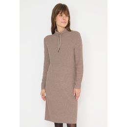 Midikleid Cecil, Damen, Gr. L (42), US-Gr&ouml;&szlig;en, taupe melange, Stoff, 50% Viskose, 28% Polyester, 22% Nylon, unifarben, comfort fit knieumspielend, B&uuml;ndchen, Kleider Midikleid, aus Viskose