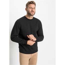 Sweatshirt bonprix "Sweatshirt", Herren, Gr. 56/58 (XL), schwarz, Obermaterial: 60% Baumwolle, 40% Polyester, regular fit, Sweatshirts Sweatshirt, mit Rundhalsauschnitt