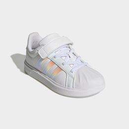 Sneaker adidas Sportswear "STREETTALK KIDS", Damen, Gr. 33, cloud wei&szlig;, iridescent, core wei&szlig;, Synthetik, Schuhe Sneaker, inspiriert vom Design des adidas Superstar