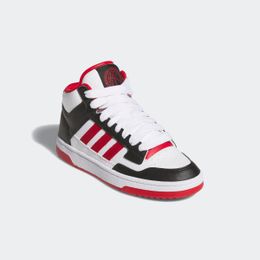Sneaker adidas Sportswear "RAPID COURT MID", M&auml;dchen, Gr. 37, wei&szlig; (core schwarz, team power rot 2, cloud wei&szlig;), Leder, Synthetik, Schuhe Sneaker, Sneaker, Schn&uuml;rboots, Winterschuhe, f&uuml;r Kinder