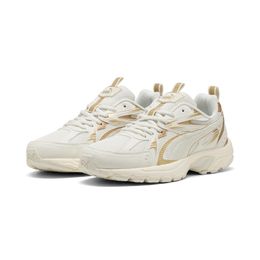Puma Damen Sneaker "MILENIO TECH WMNS DAYINIGHT", Gr. 37,5vapor gray, Puma gold, warm wei&szlig;, Textil, Schuhe