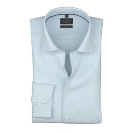 Langarmhemd OLYMP "No. Six", Herren, Gr. 43, N-Gr, bleu, Obermaterial: 97% Baumwolle, 3% Elastolefin, sehr schmal normal, 2-Knopf-Manschette, Hemden, Businesshemd, Kentkragen, super slim fit