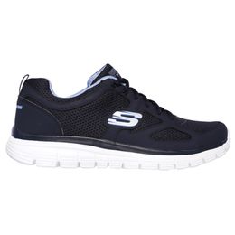 Sneaker Skechers "BURNS-AGOURA", Herren, Gr. 43, navy, Leder, Textil, kontrastfarbene Details, Schuhe Sneaker, Schn&uuml;rschuh, Sportschuh mit Memory Foam