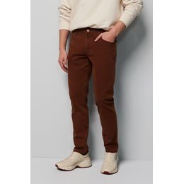 Chinos MEYER "Five-Pocket-Hose", Damen, Gr. 38, L&auml;nge 32, rosa (kupfer), 97% Baumwolle, 3% Elasthan, unifarben, slim fit lang, Hosen, M5 Linie, im unifarbenen Design