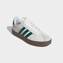 Herren Sneaker "VL COURT 3.0", adidas Sportswear, Gr. 46core wei&szlig;, collegiate gr&uuml;n, gum5, Leder, Synthetik, Schuhe, inspiriert vom Design des adidas