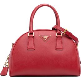 Prada Hobo Bags - Saffiano Lux Bowling Bag - Gr. unisize - in Rot - f&uuml;r Damen